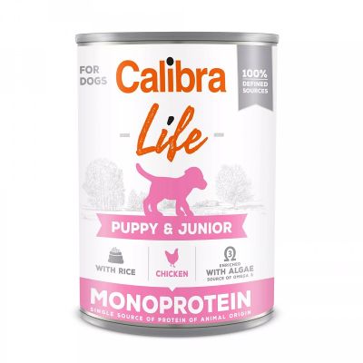 Calibra Dog Life Puppy & Junior Piletina sa Pirinčem Konzerva 400g