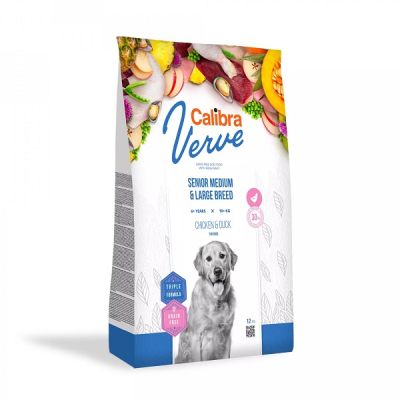 Calibra Dog Verve Grain Free Senior Medium & Large Piletina & Pačetina 2kg