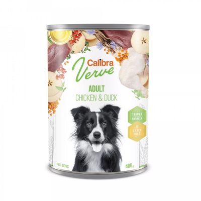 Calibra Dog Verve Konzerva GF Adult Piletina & Pačetina 400g