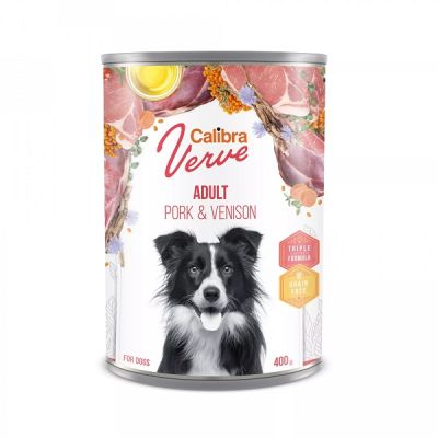 Calibra Dog Verve Konzerva GF Adult Svinjetina & Divljač 400g