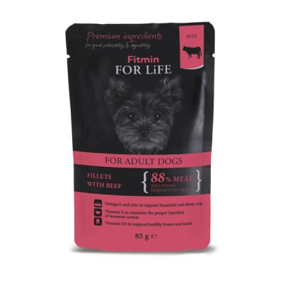 Fitmin For Life Dog Adult Kesica Govedina 85g