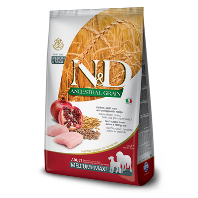 N&D Low Grain Chicken&Pomegranate Medium&Maxi 2,5kg