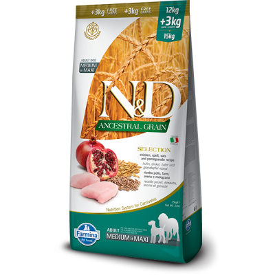 N&D Medium&Maxi Chicken&Pomegranate 15kg