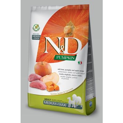 N&D Pumpkin Medium & Maxi Adult Boar & Apple 12kg