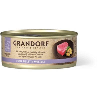 Grandorf Cat Grain Free Konzerva Fileti Tune & Dagnje 70g