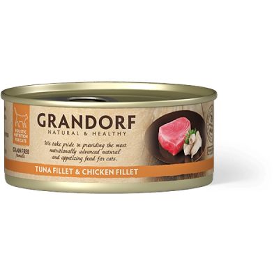 Grandorf Cat Grain Free Konzerva Fileti Tune & Pileće Grudi 70g