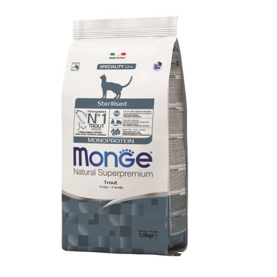 Monge Cat Sterilised Monoprotein Pastrmka 1,5 kg