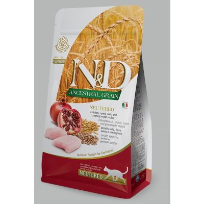 N&D Low Grain Cat Neutered Chicken & Pomegranate 10kg