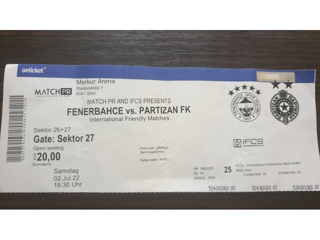 Fenerbahce-Partizan 2.7.2022