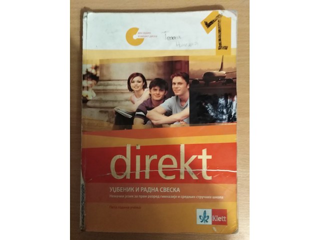 Nemački Direkt 1 udžbenik i radna sveska (peta g) KLETT