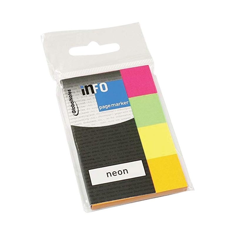 Blok samolepljiv 20x50mm 4x50L Info Notes 5670-89 neon-sortirano blister