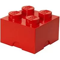 Kutija sa poklopcem LEGO® Kocka 4 25x25x18cm crvena 4003