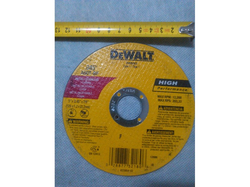 DeWALT-REZNA PLOČA ZA METAL-125x1,2x22,2mm