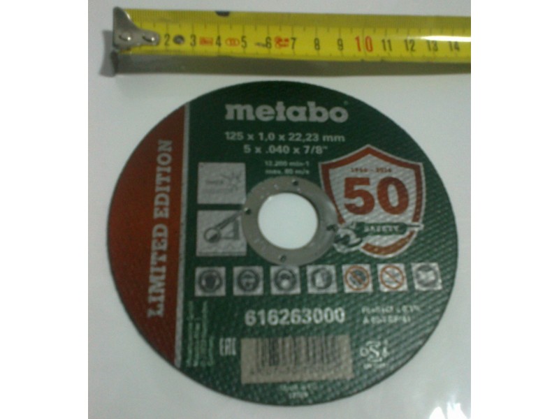 METABO-REZNA PLOČA ZA METAL-125x1x22,23mm