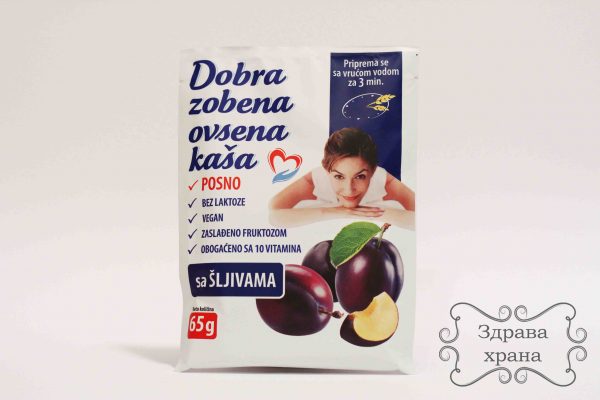 Dobra zobena ovsena kaša – šljiva