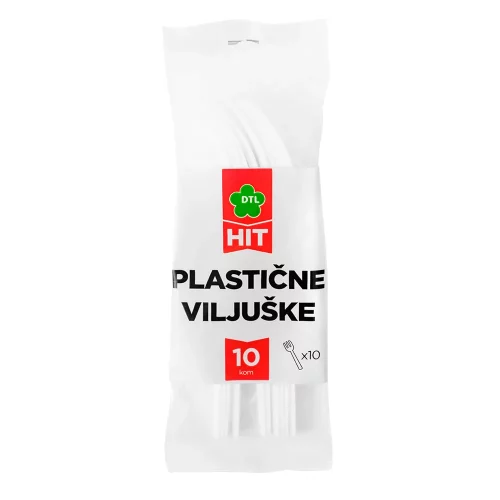 Viljuške plastične HIT 10 kom