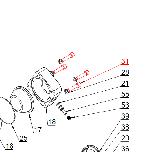 Agromehanika Šraf M10x45 (8.8 Zn) DIN 912 Pumpe BM 105/20