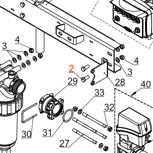 Šraf nosača regulatora M8x20 PR10ECF-5EC+2F.R.