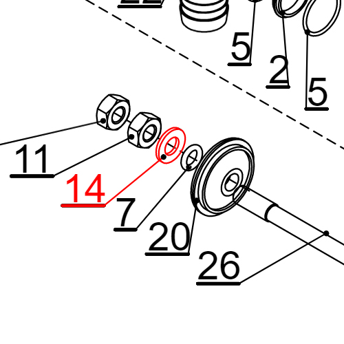 Podloška 10,5 (A2) DIN 125 PR3BF