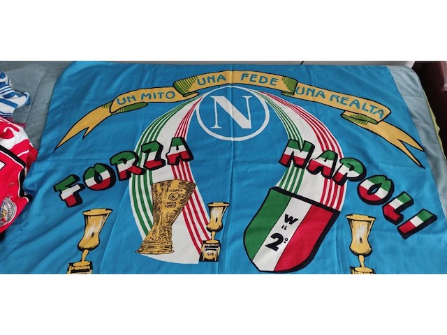 Forca Napoli starija i retka zastava dimenzije 131x98cm