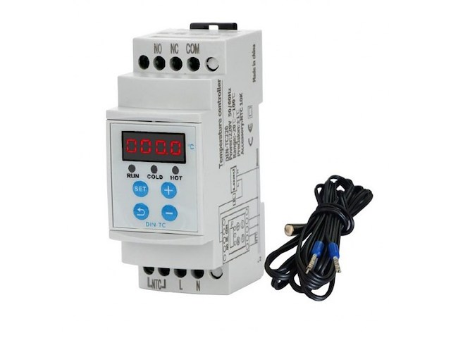 Digitalni termostat za montažu na DIN šinu 230VAC