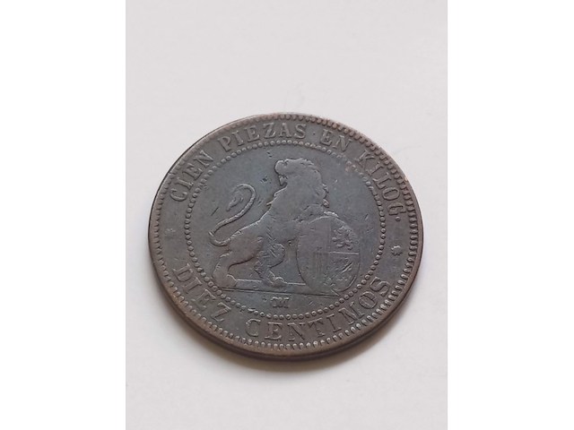 10 Centimos 1870.g - Španija -