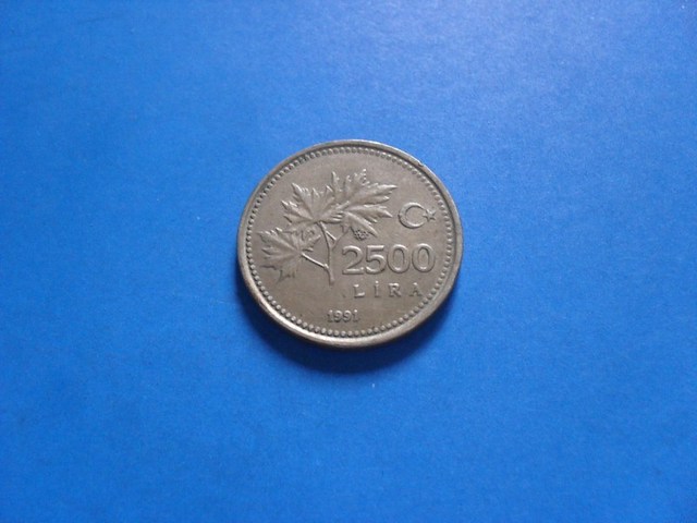 2500 LIRA 1991. TURSKA
