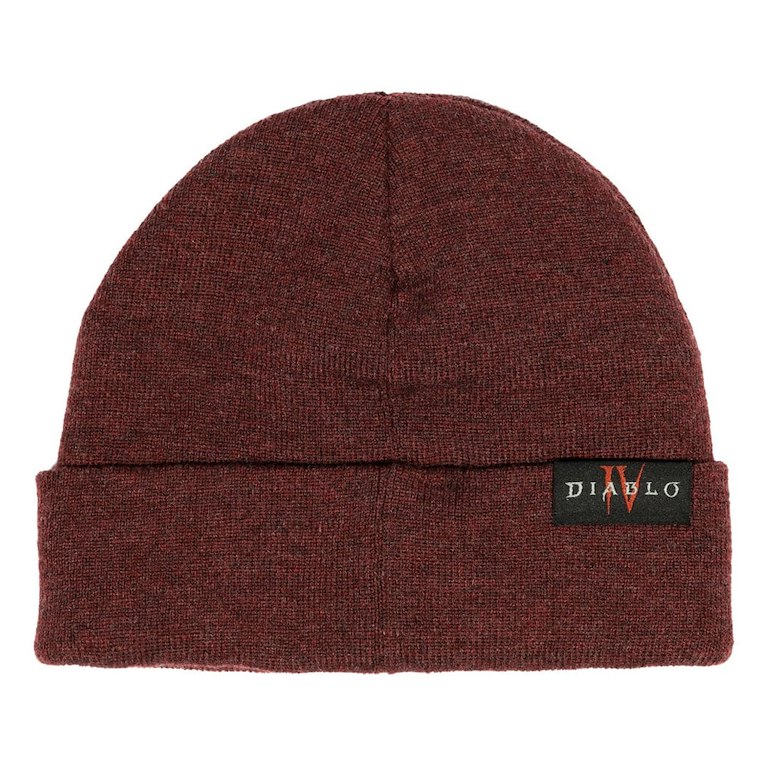 Diablo IV A New Threat Beanie Dark Red