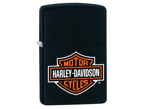 UPALJAČ ZIPPO HARLEY DAVIDSON LOGO BLACK MATTE