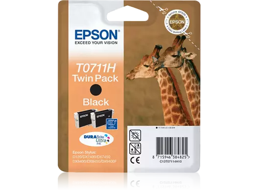 Twinpack Black T0711H DURABrite Ultra Ink