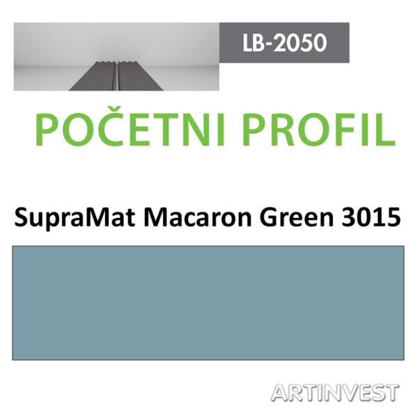 Profil Zidni MDF Početni LB-2050-A SupraMat Macaron Green (3015) 2800x139x18mm