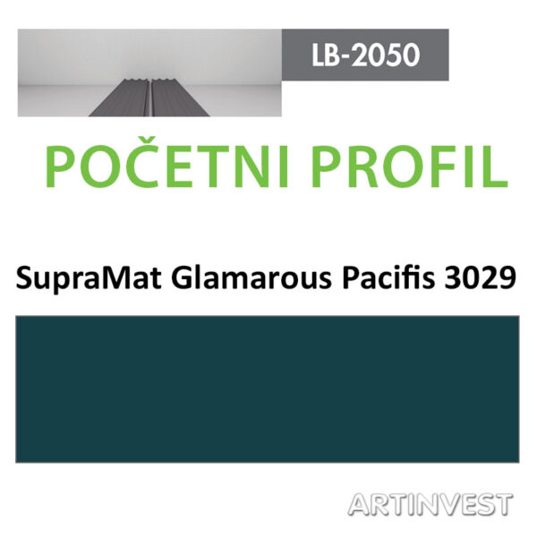 Profil Zidni MDF Početni LB-2050-A SupraMat Glam. Pacific (3029) 2800x139x18mm