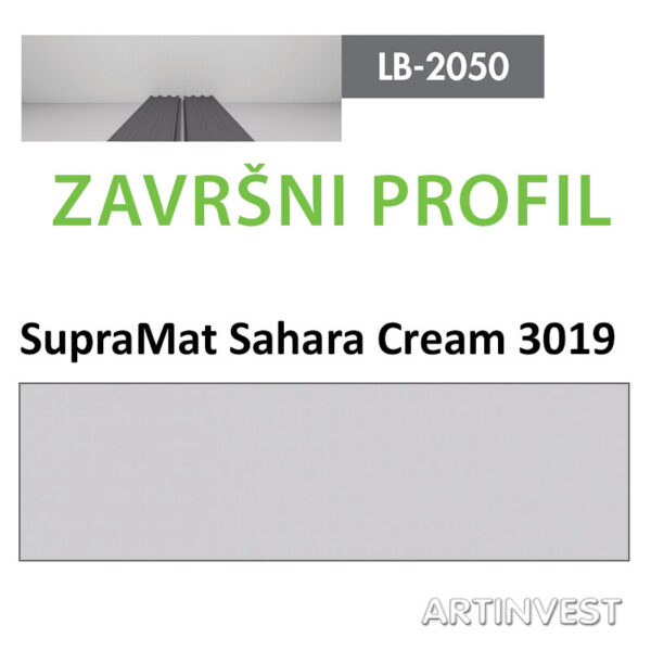 Profil Zidni MDF Završni LB-2050-B SupraMat Sahara Cream (3019) 2800x133x18mm