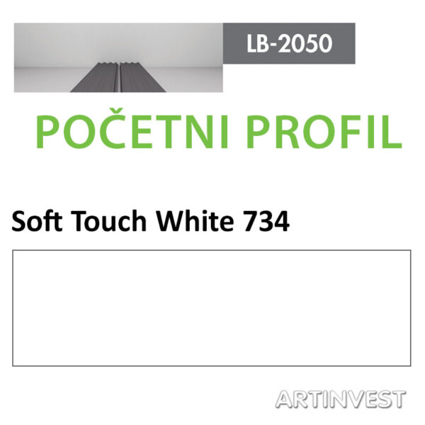 Profil Zidni MDF Početni LB-2050-A Soft Touch White (734) 2800x139x18mm