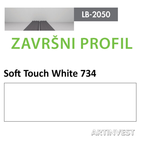 Profil Zidni MDF Završni LB-2050-B Soft Touch White (734) 2800x133x18mm
