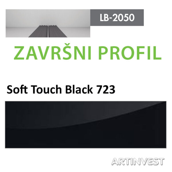 Profil Zidni MDF Završni LB-2050-B Soft Touch Black (723) 2800x133x18mm