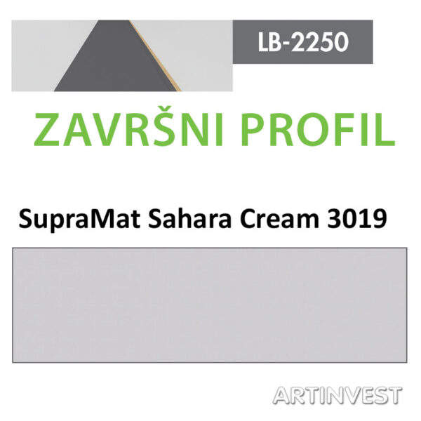 Profil Zidni MDF Završni LB-2250-B SupraMat Sahara Cream (3019) 2800x115x12mm