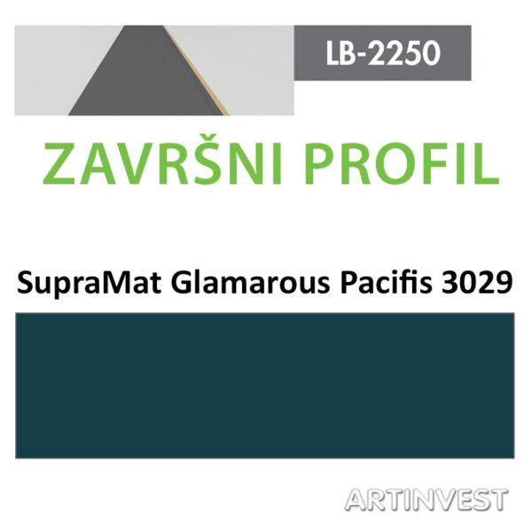 Profil Zidni MDF Završni LB-2250-B SupraMat Glam Pacific (3029) 2800x115x12mm