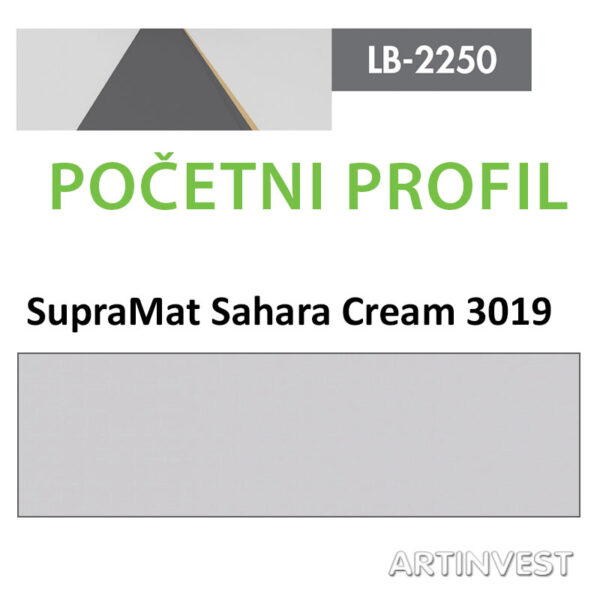 Profil Zidni MDF Početni LB-2250-A SupraMat Sahara Cream (3019) 2800x115x12mm