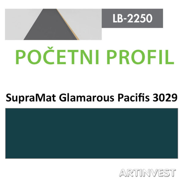Profil Zidni MDF Početni LB-2250-A SupraMat Glam Pacific (3029) 2800x115x12mm