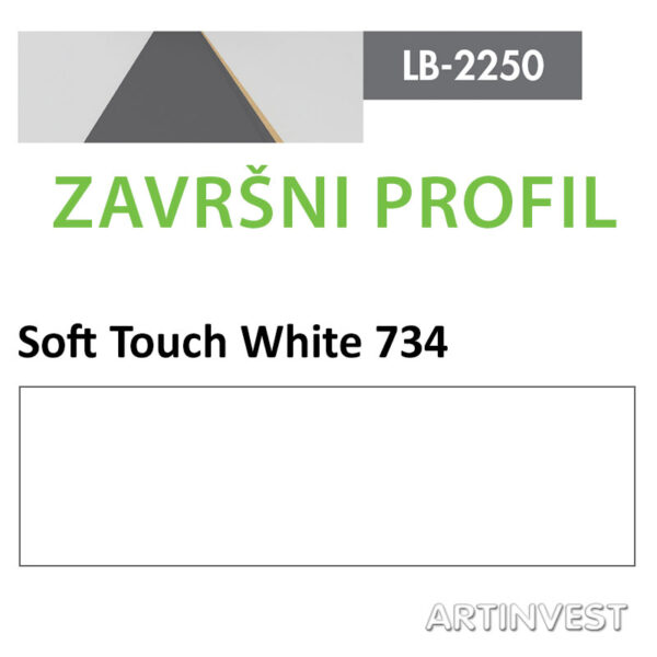 Profil Zidni MDF Završni LB-2250-B Soft Touch White (734) 2800x115x12mm