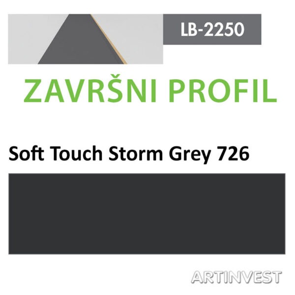 Profil Zidni MDF Završni LB-2250-B Soft Touch Storm Grey (726) 2800x115x12mm