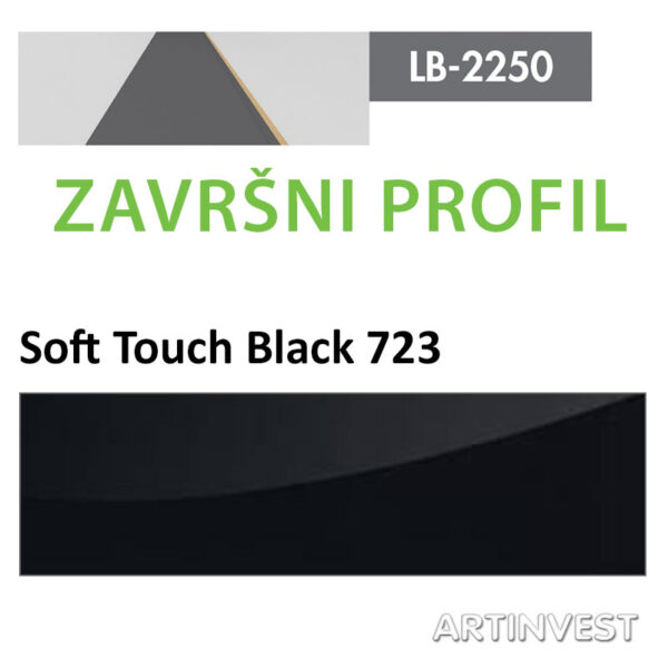 Profil Zidni MDF Završni LB-2250-B Soft Touch Black (723) 2800x115x12mm