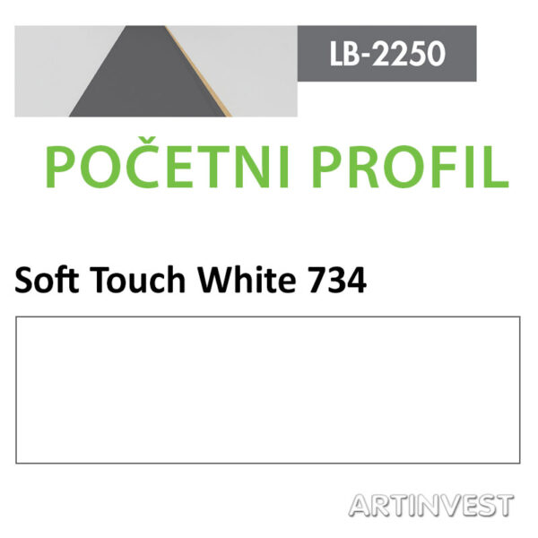 Profil Zidni MDF Početni LB-2250-A Soft Touch White (734) 2800x115x12mm