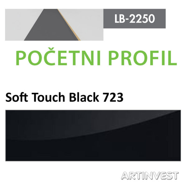 Profil Zidni MDF Početni LB-2250-A Soft Touch Black (723) 2800x115x12mm