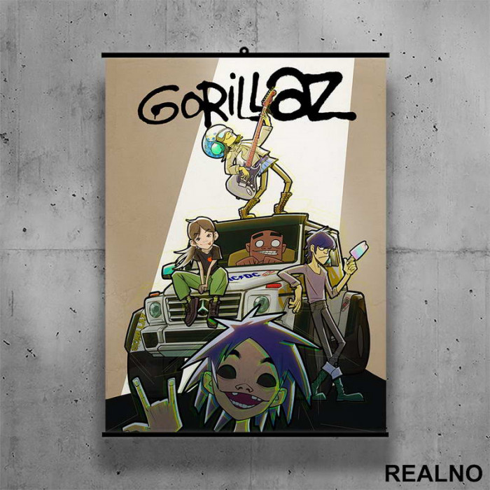 GORILLAZ - TRUCK - POSTER SA NOSAČEM