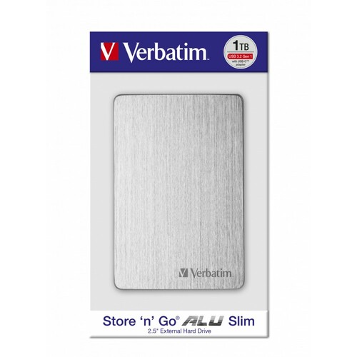 VERBATIM ALU SLIM 1TB SILVER 53663