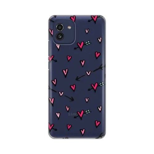 Silikonska futrola - maska print Skin za Samsung A035 Galaxy A03 Hearts Pattern