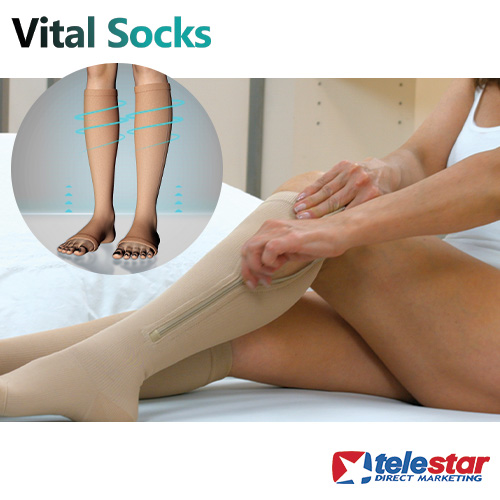 Vital čarape – pospešuju cirkulaciju u nogama, smanjuju otoke i proširene vene