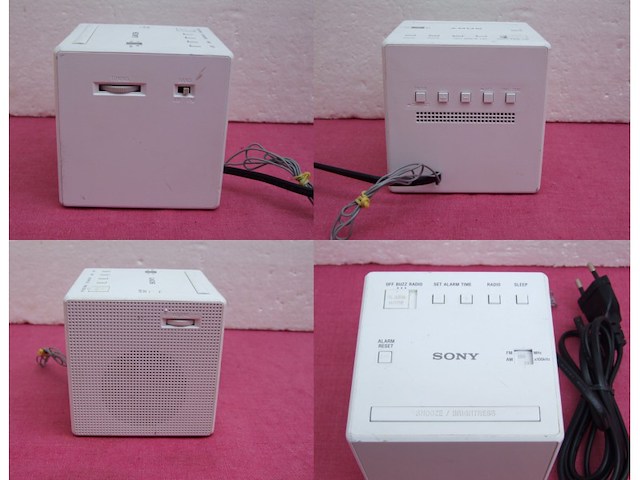 Sony ICF-C1 kockasti budilnik sat i radio + GARANCIJA!